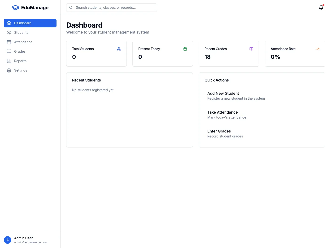 Web-Based Student Management System
