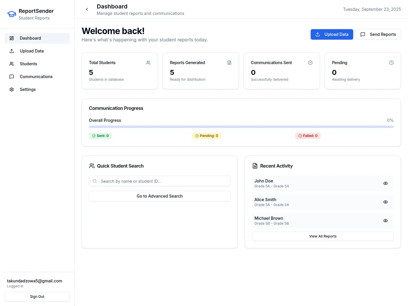 Smart Student Report Generator & Communicator