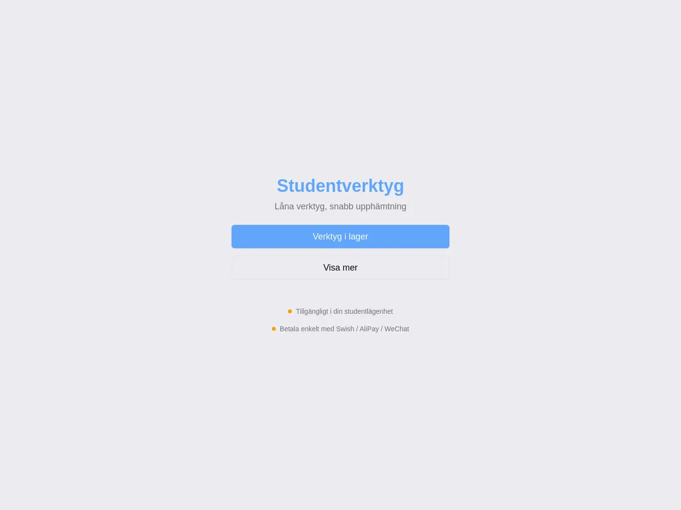 Studentverktyg.se - Tool Sharing Platform for Swedish Students
