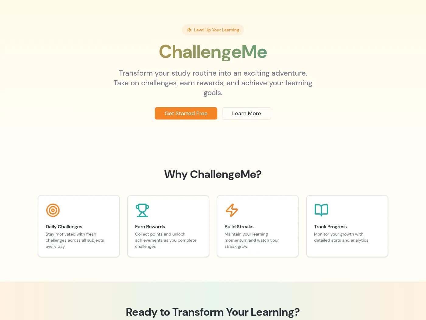 ChallengeMe Study App