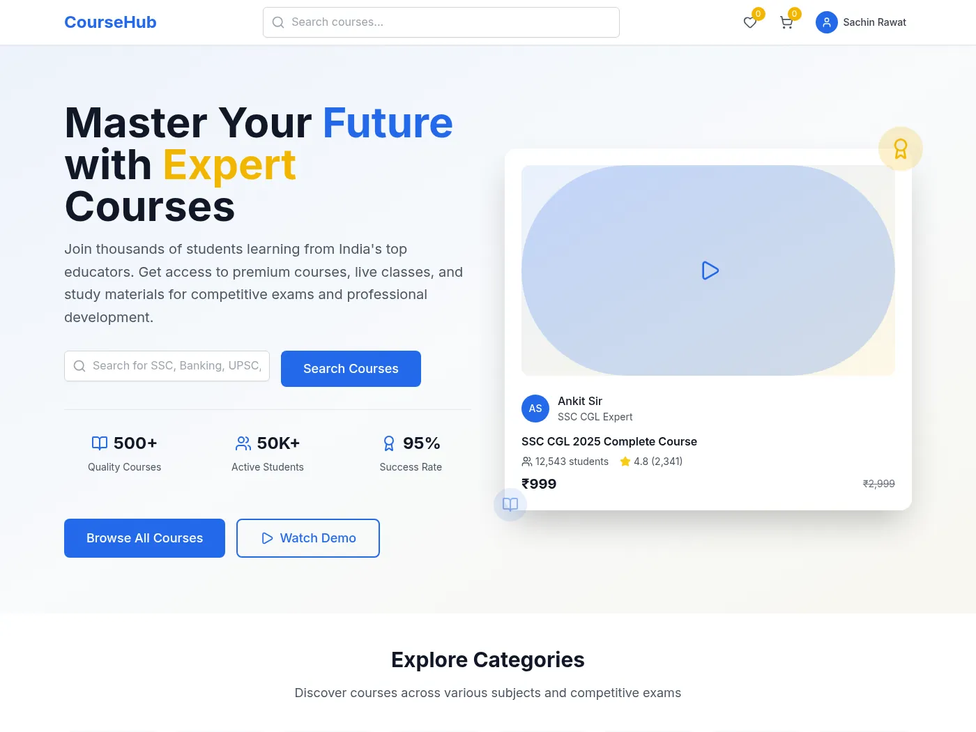 CourseHub - Study Course Selling Platform