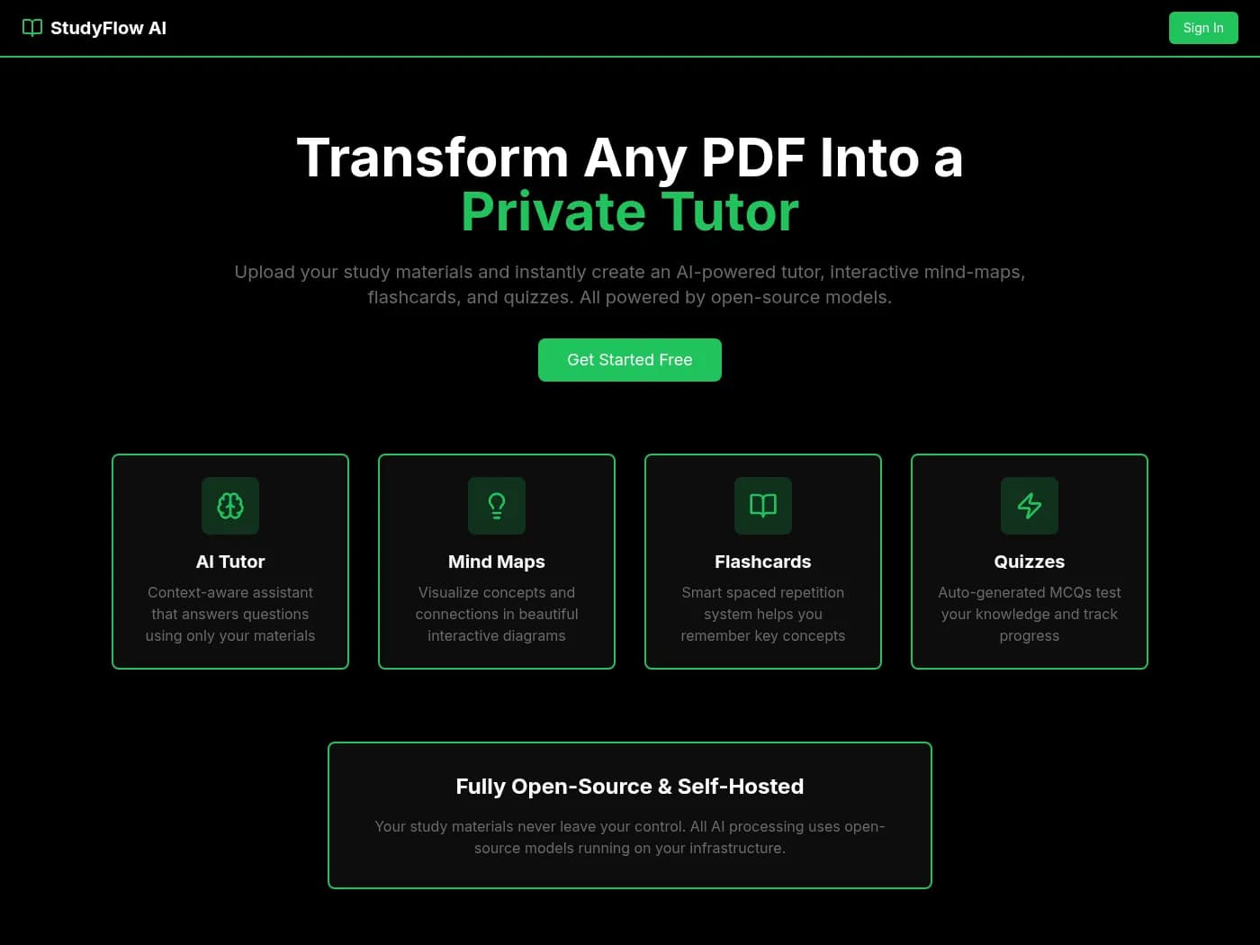StudyFlow AI: Transform Any PDF Into a Private Tutor, Mind-Map, and Flashcard Game