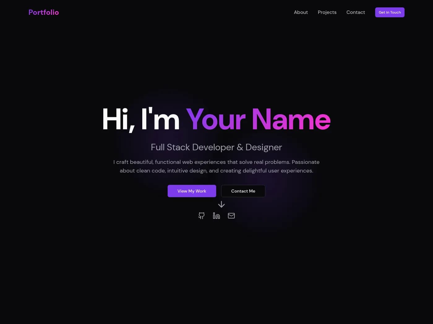 Stunning Personal Portfolio Website