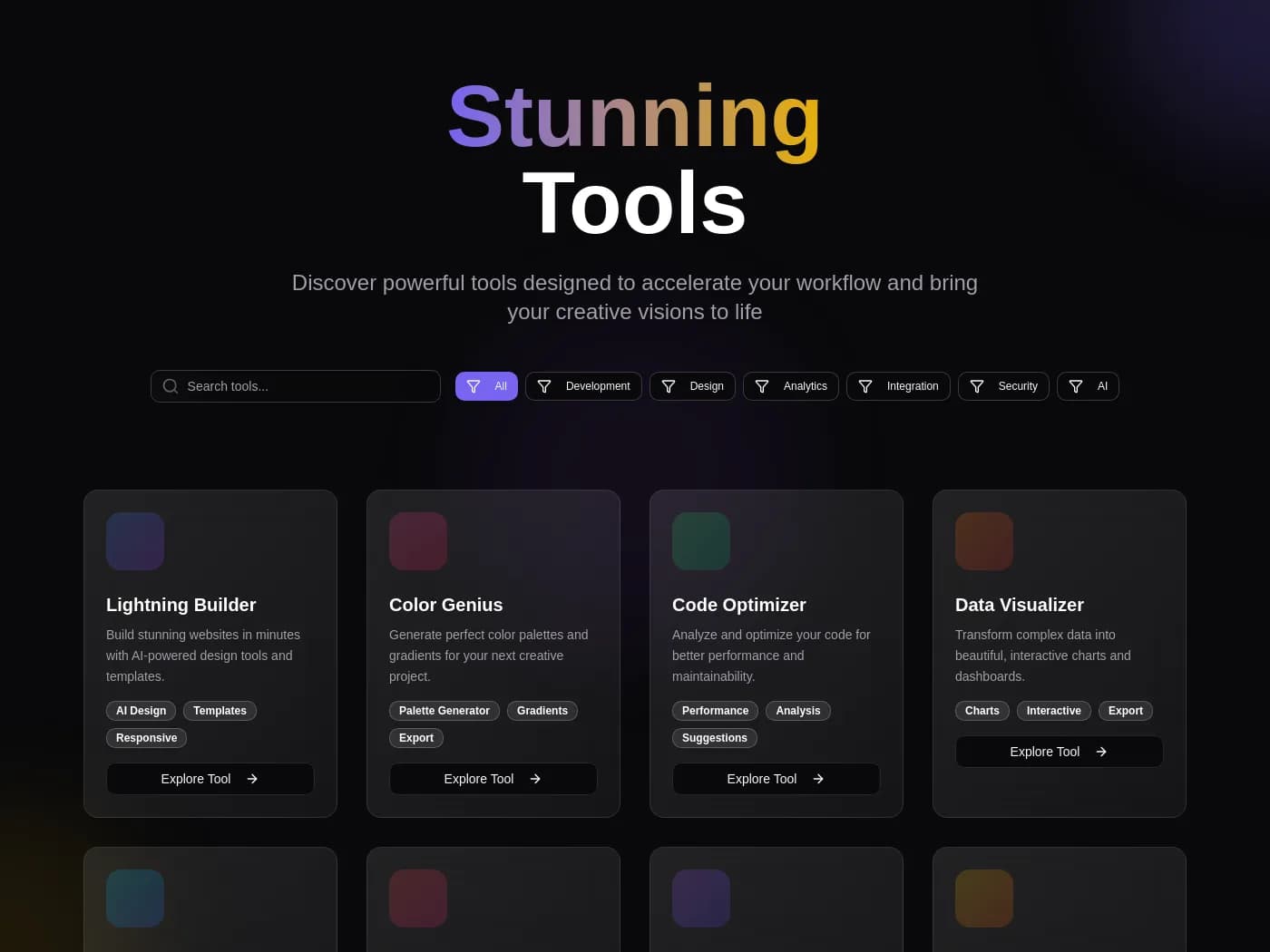 Stunning Tool Site