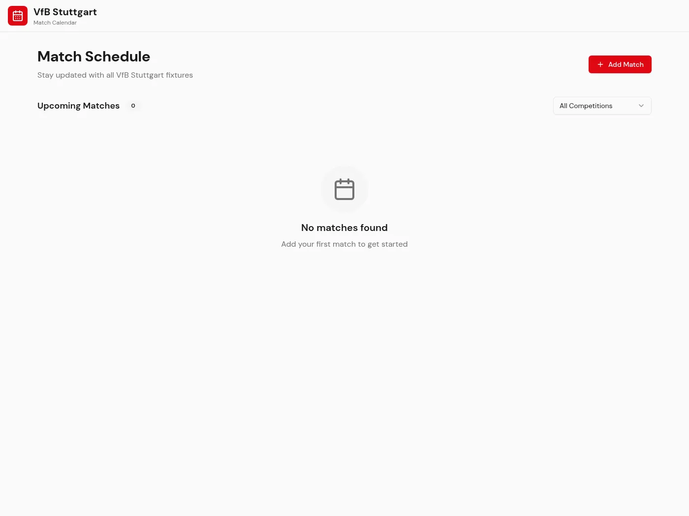 Stuttgart Match Calendar