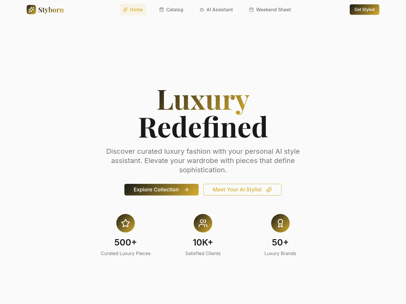 Styborn: Luxury Fashion Shopping & AI Style Assistant