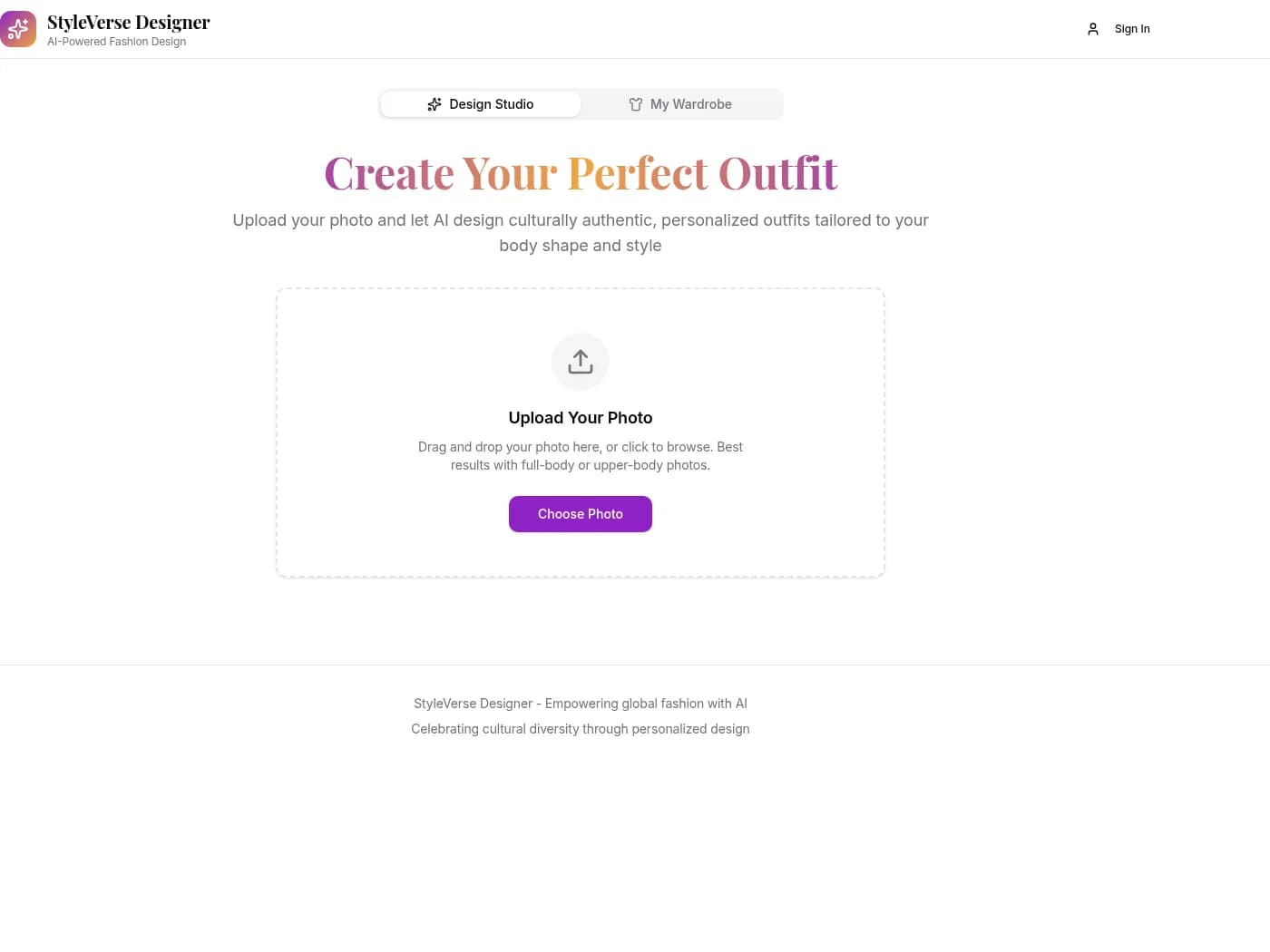 StyleVerse Designer: AI-Powered Global Fashion Design App