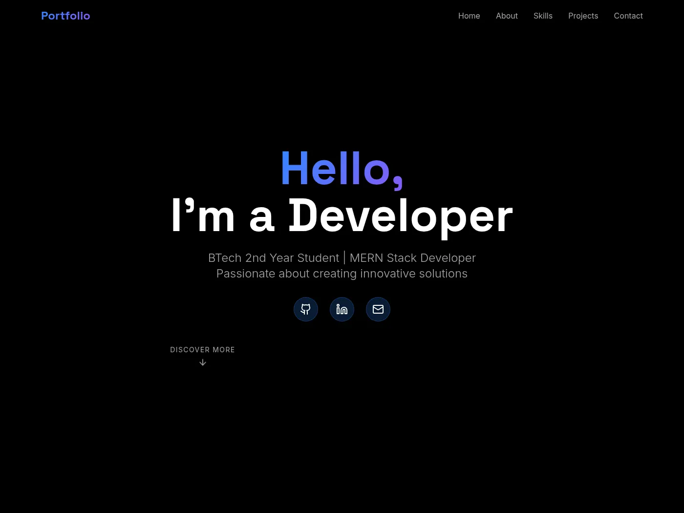 Stylish Professional Portfolio with 3D Animations