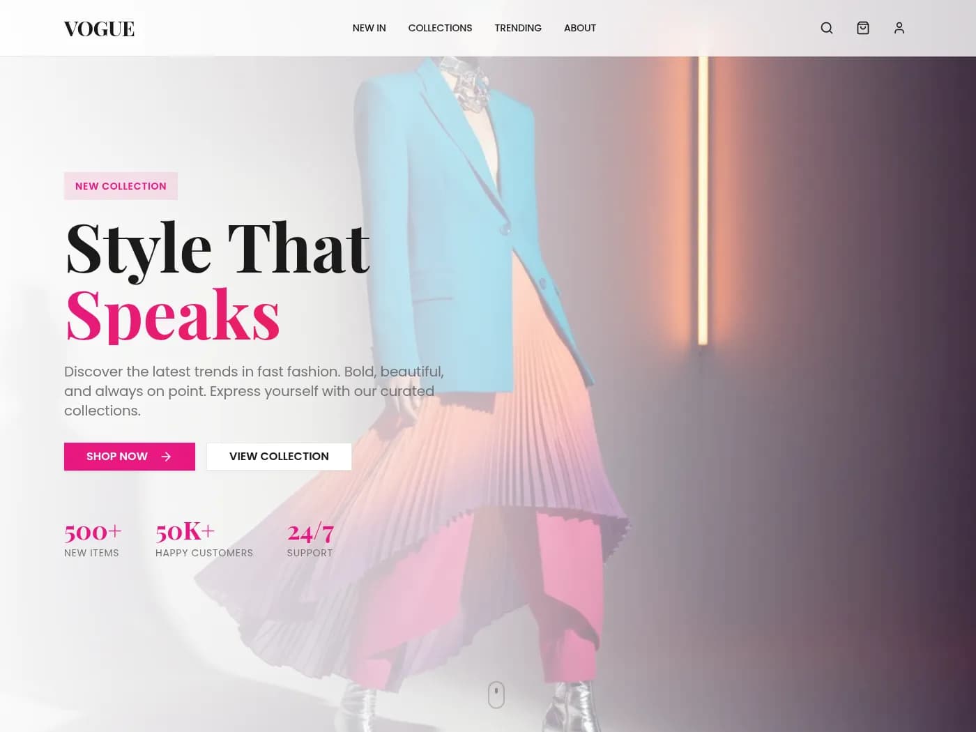 Stylish Fast Fashion Promo Site