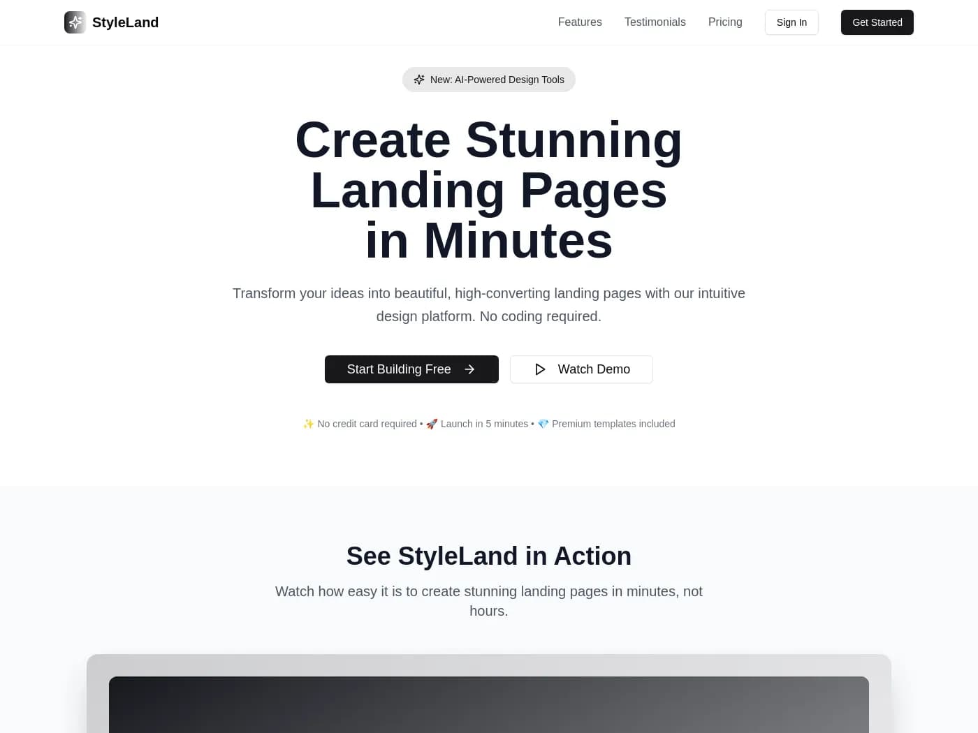 Stylish Landing Page Creator
