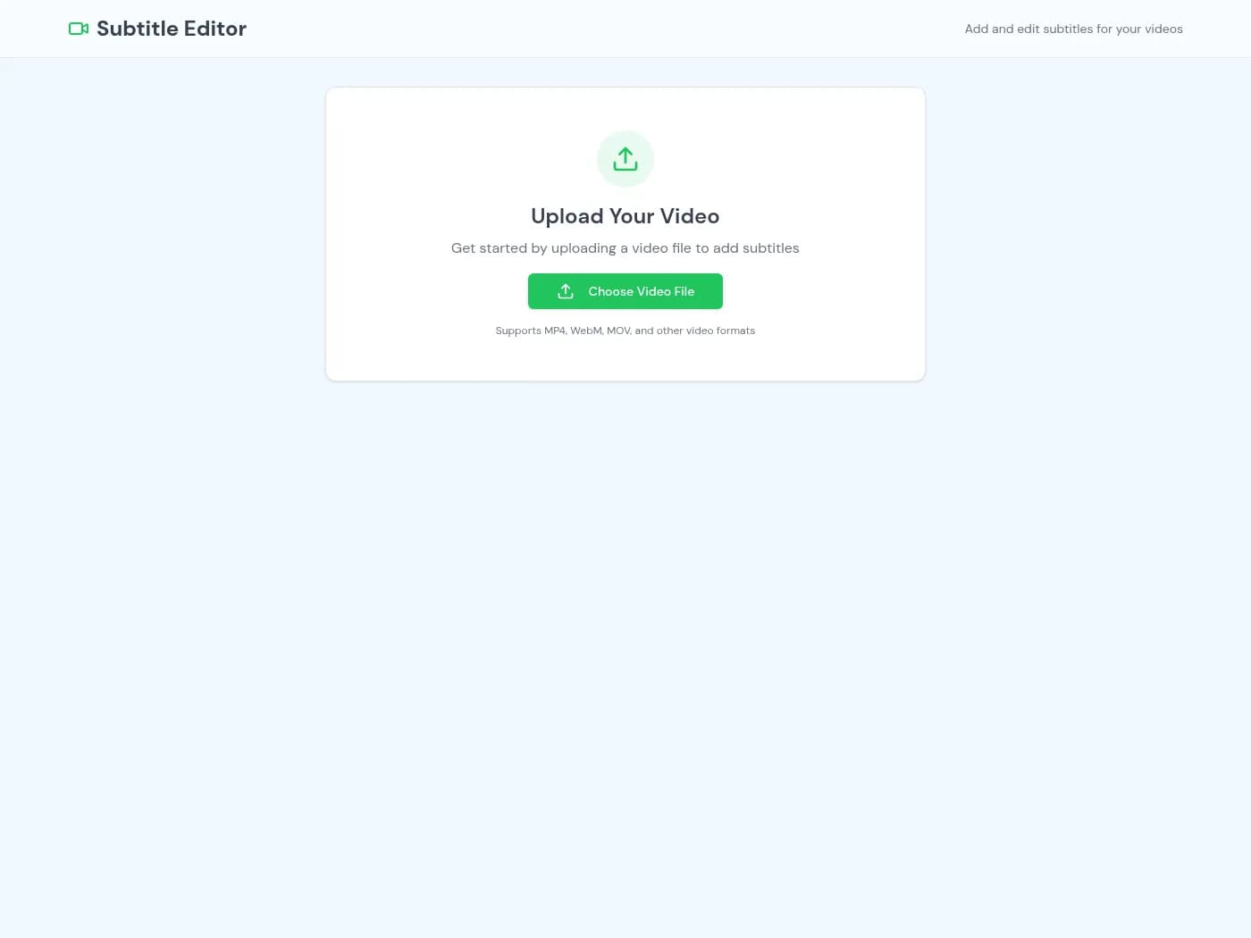Subtitle Editor and Adder for Videos