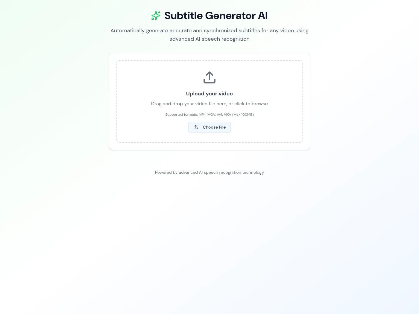 Subtitle Generator AI
