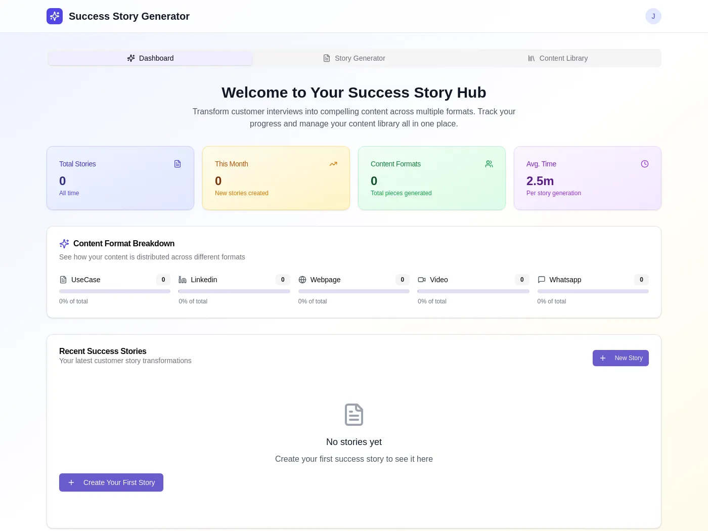 Success Story Content Generator