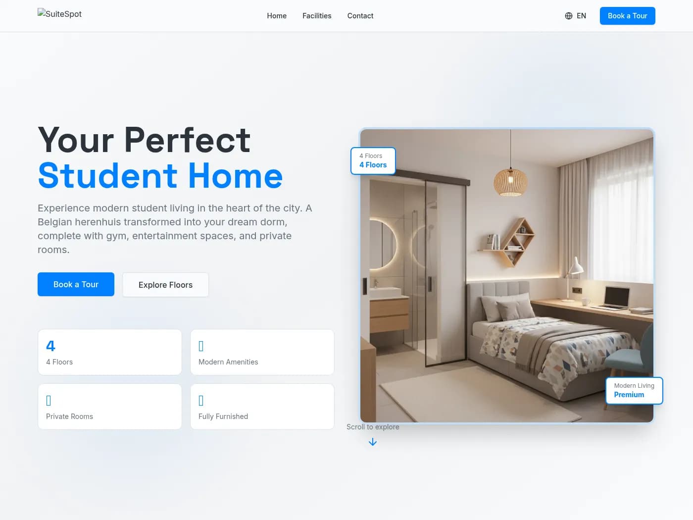 SuiteSpot: Interactive Student Dorm Tour and Rental Platform