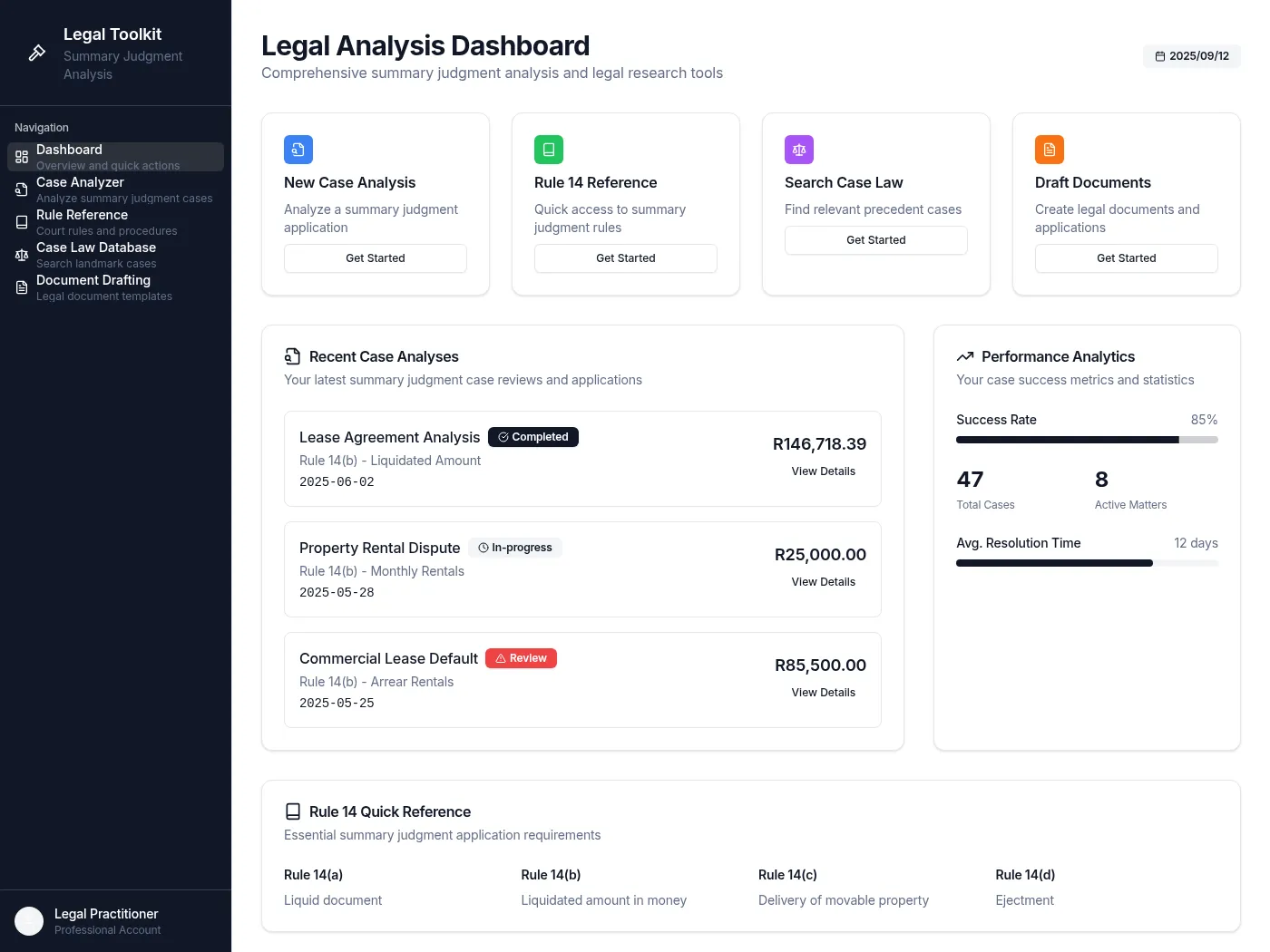 Summary Judgment Legal Analysis Toolkit