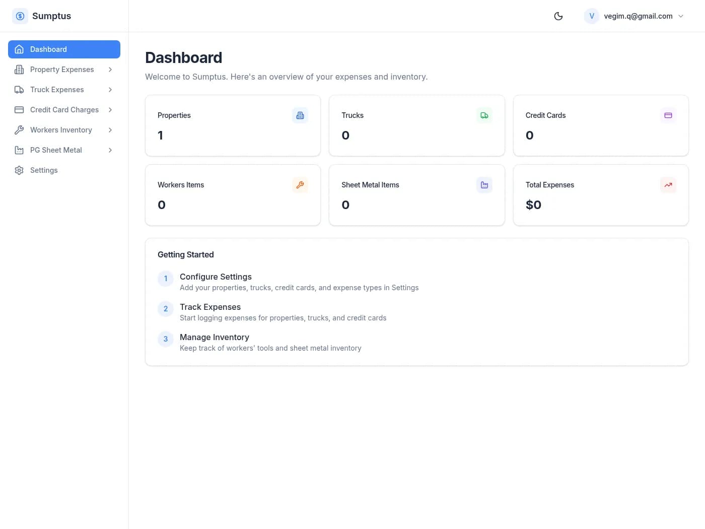 Sumptus: Secure AI-Powered Expense and Inventory Dashboard with Google Drive Integration
