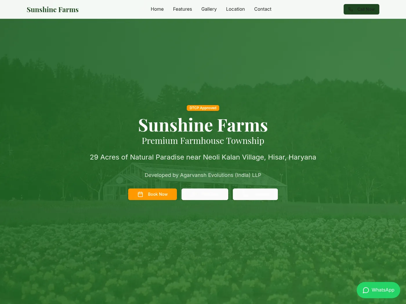 Sunshine Farms Hisar Haryana Real Estate Website
