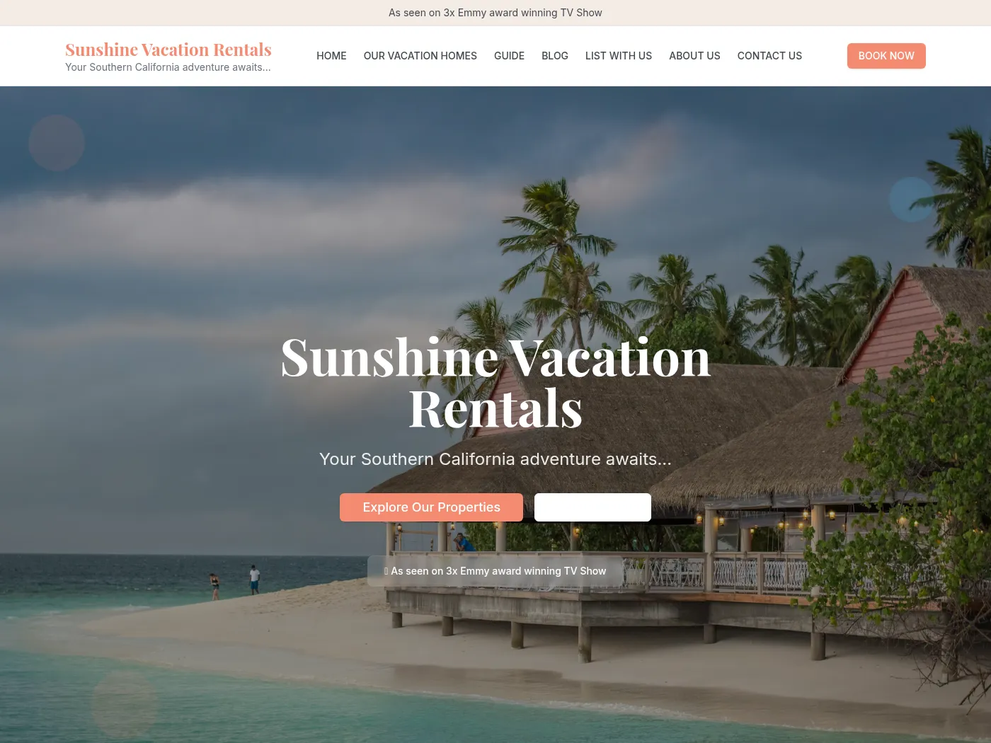 Sunshine Vacation Rentals Web Clone