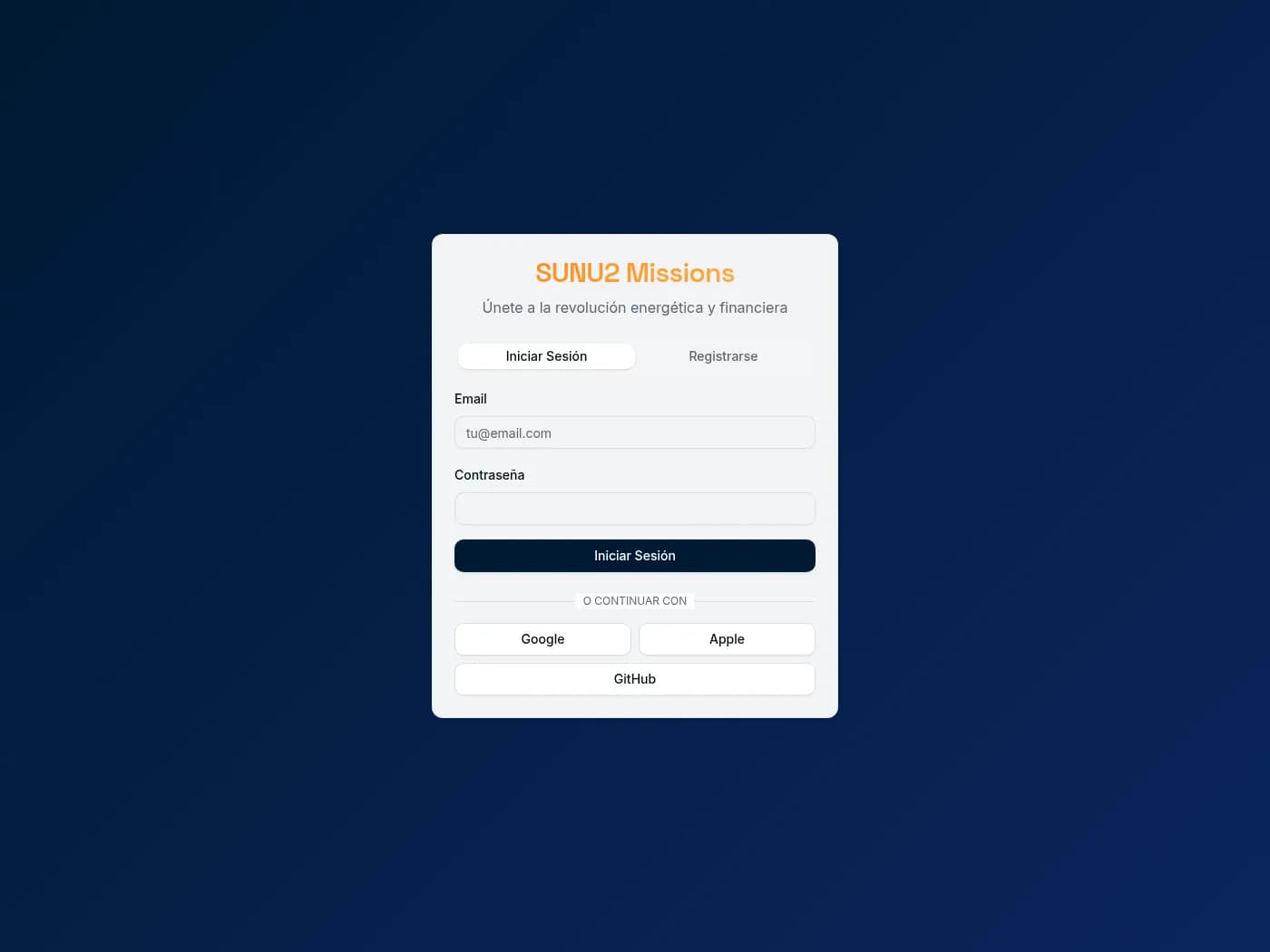 SUNU2 Missions Web Platform