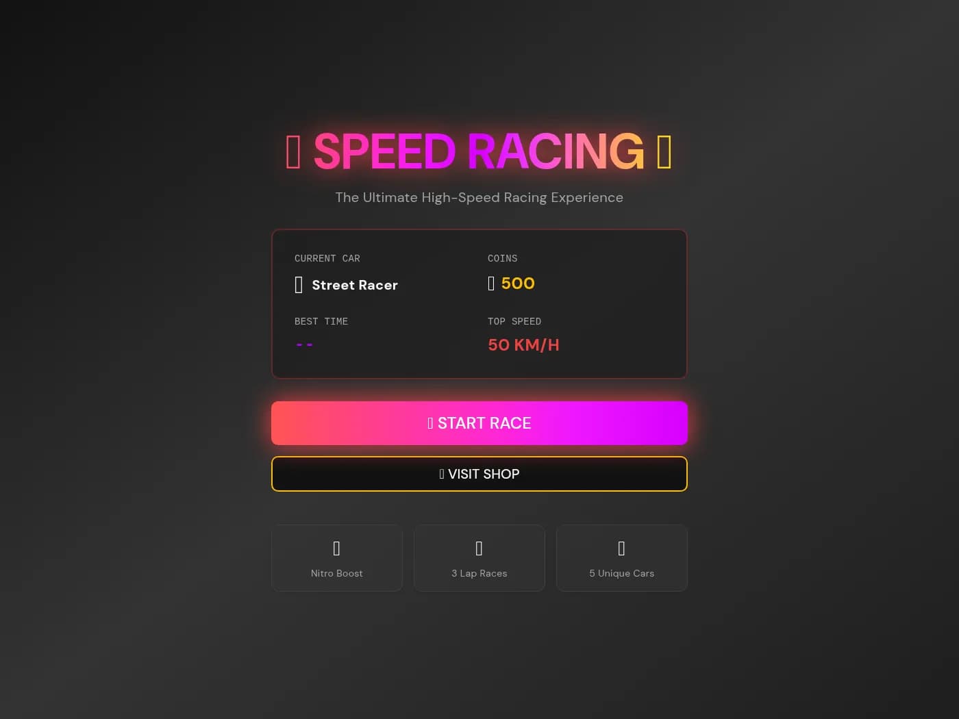 Supa Cool Car Racing Game