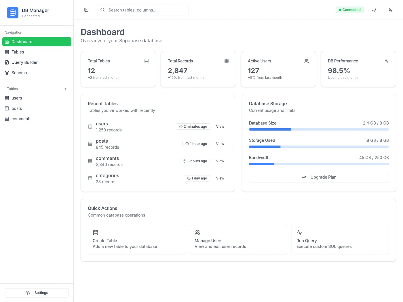 Supabase Database Web Manipulator