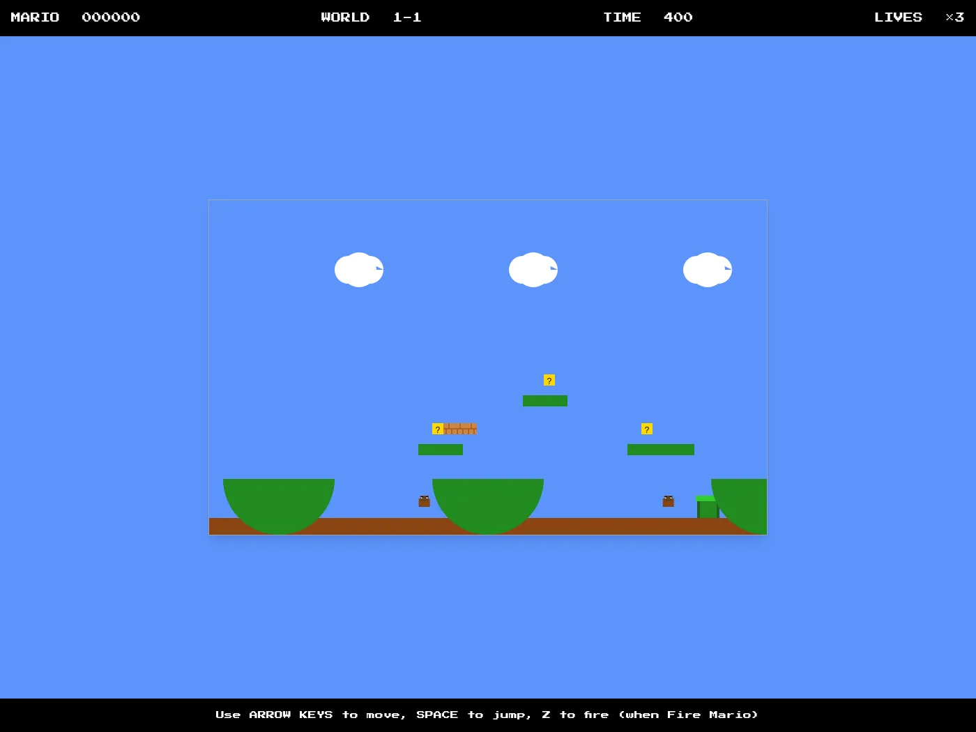 Super Mario Platformer Game