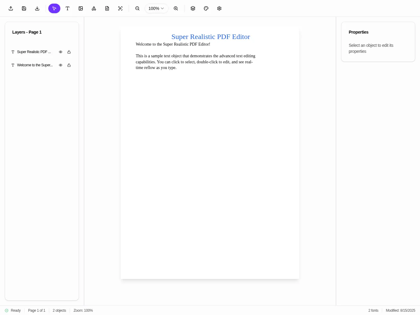 Super Realistic PDF Editor