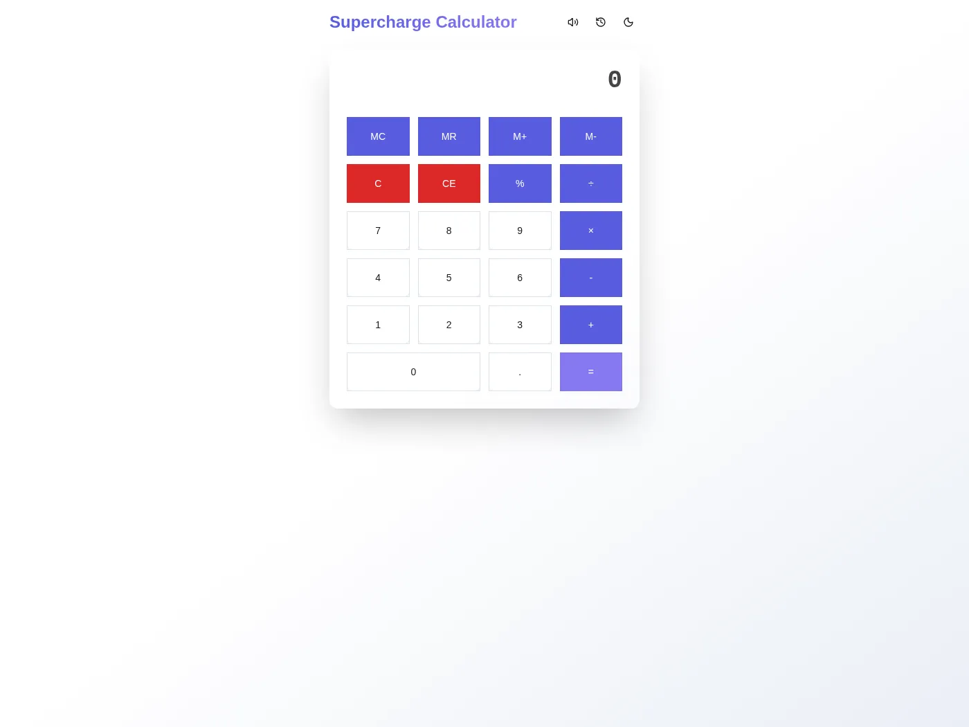Supercharge Basic Calculator