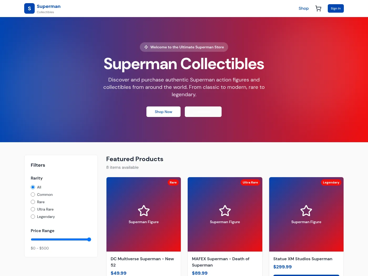 Superman Collectibles Store