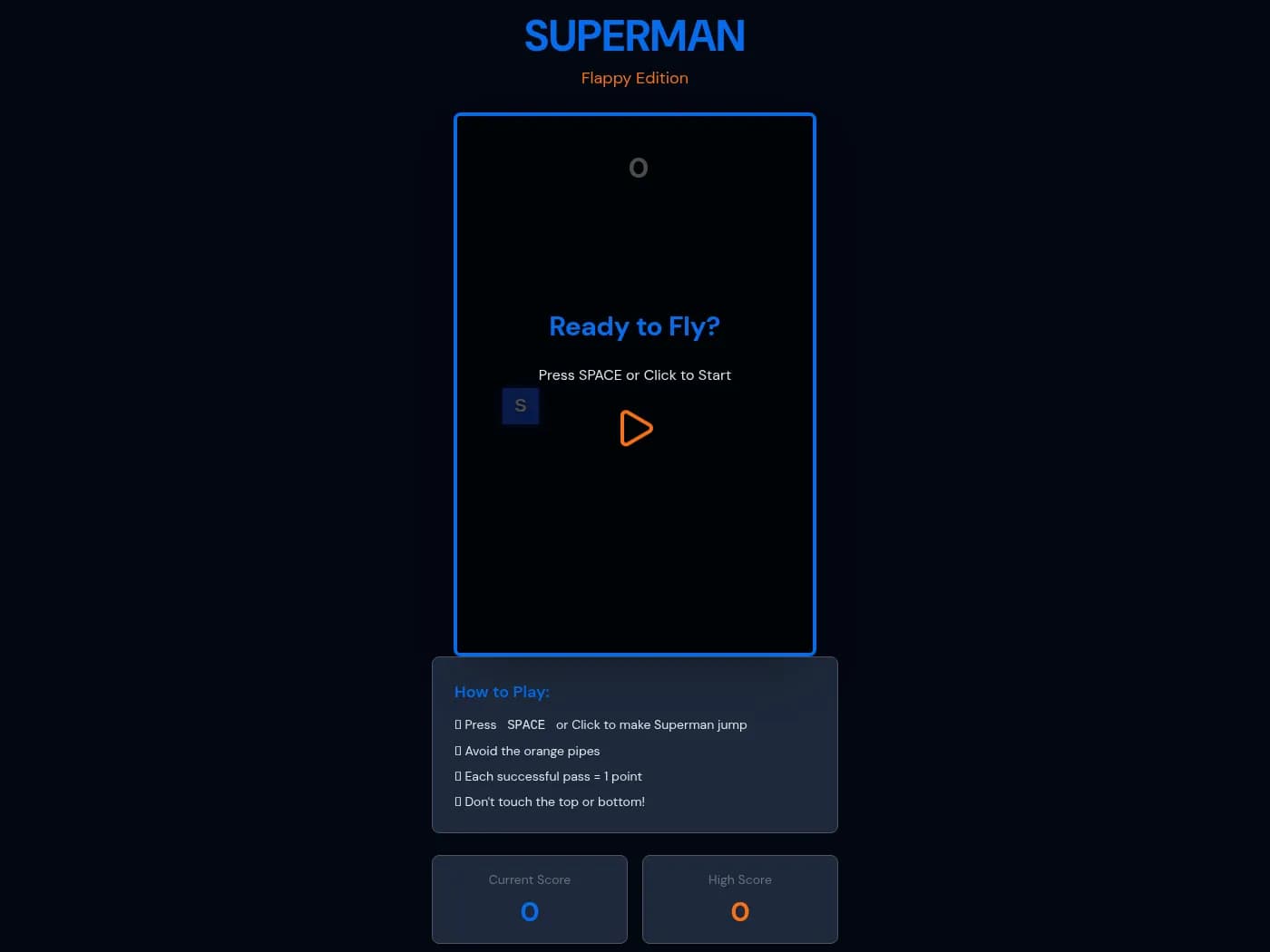 Superman Flappy Game