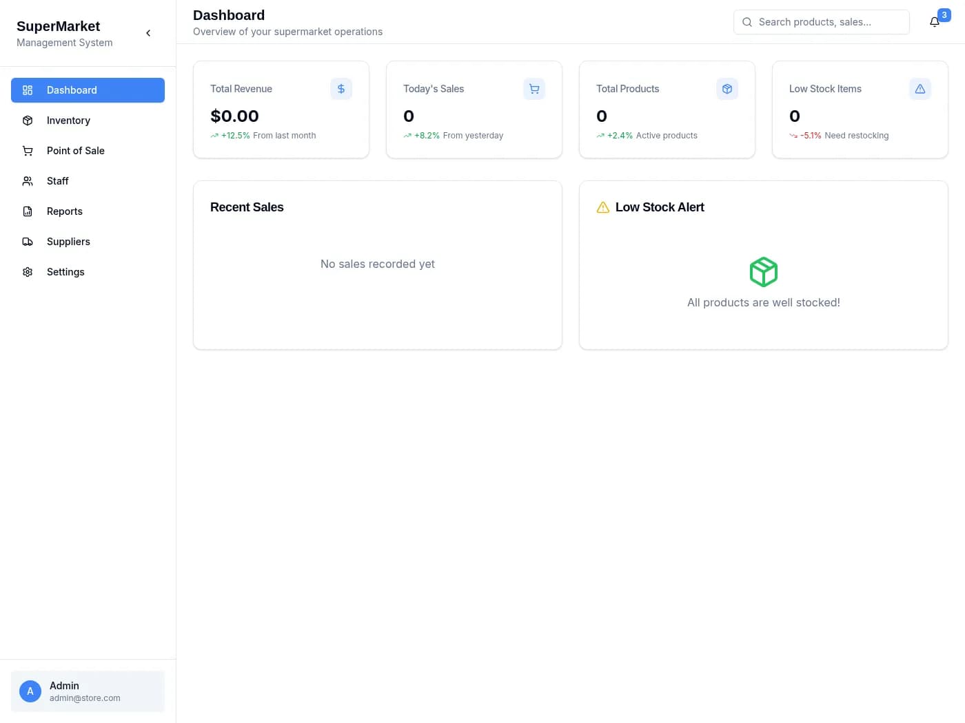 Supermarket Management System Desktop App