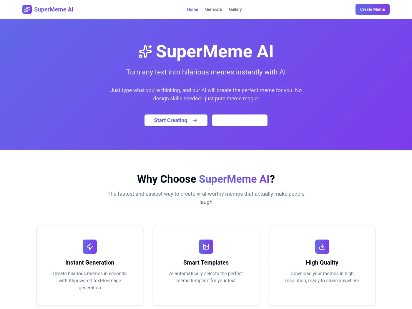 SuperMeme AI Clone: Instant Text-to-Meme Generator