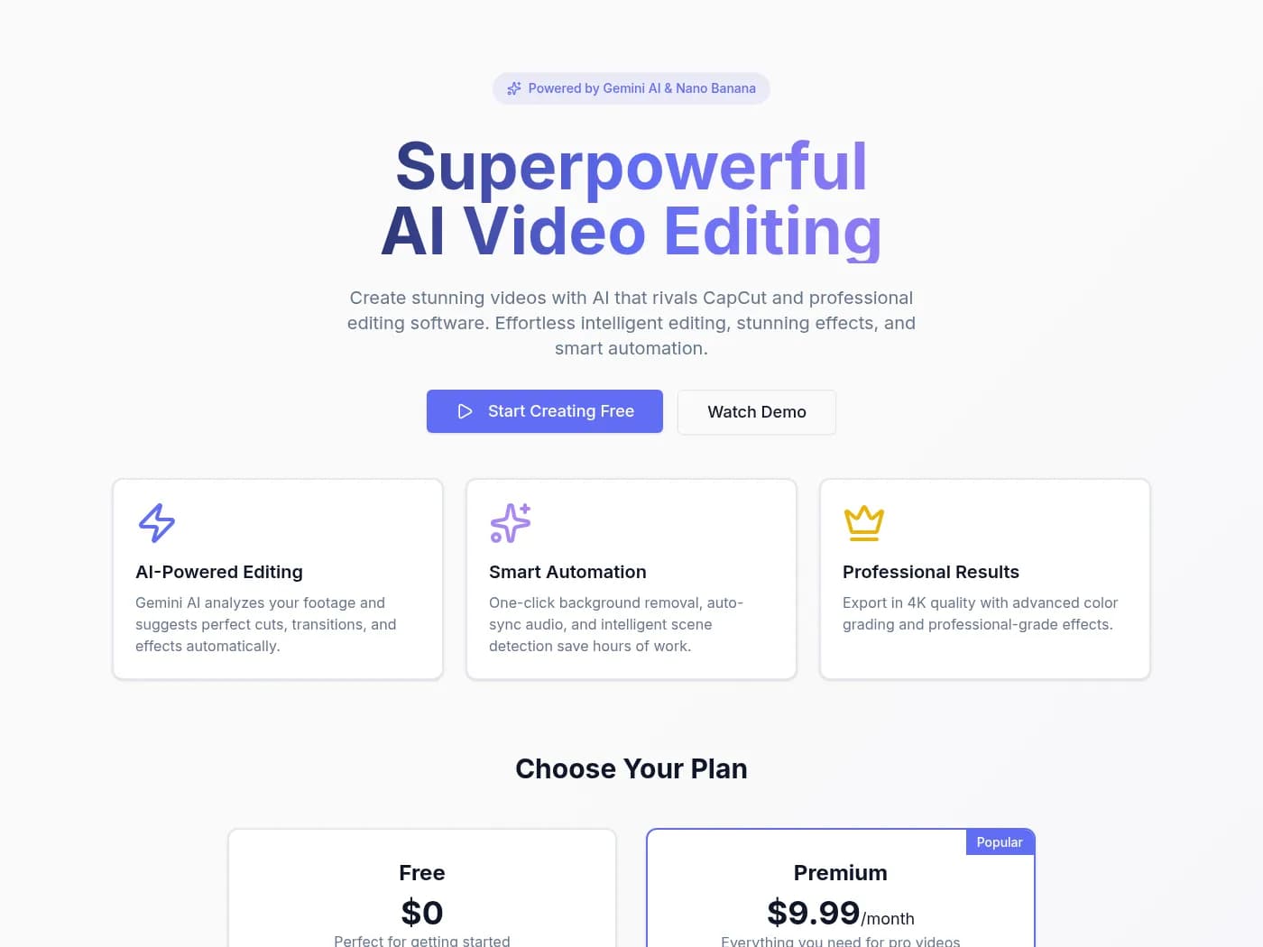 Superpowerful AI Video Editing Suite with Gemini AI Integration