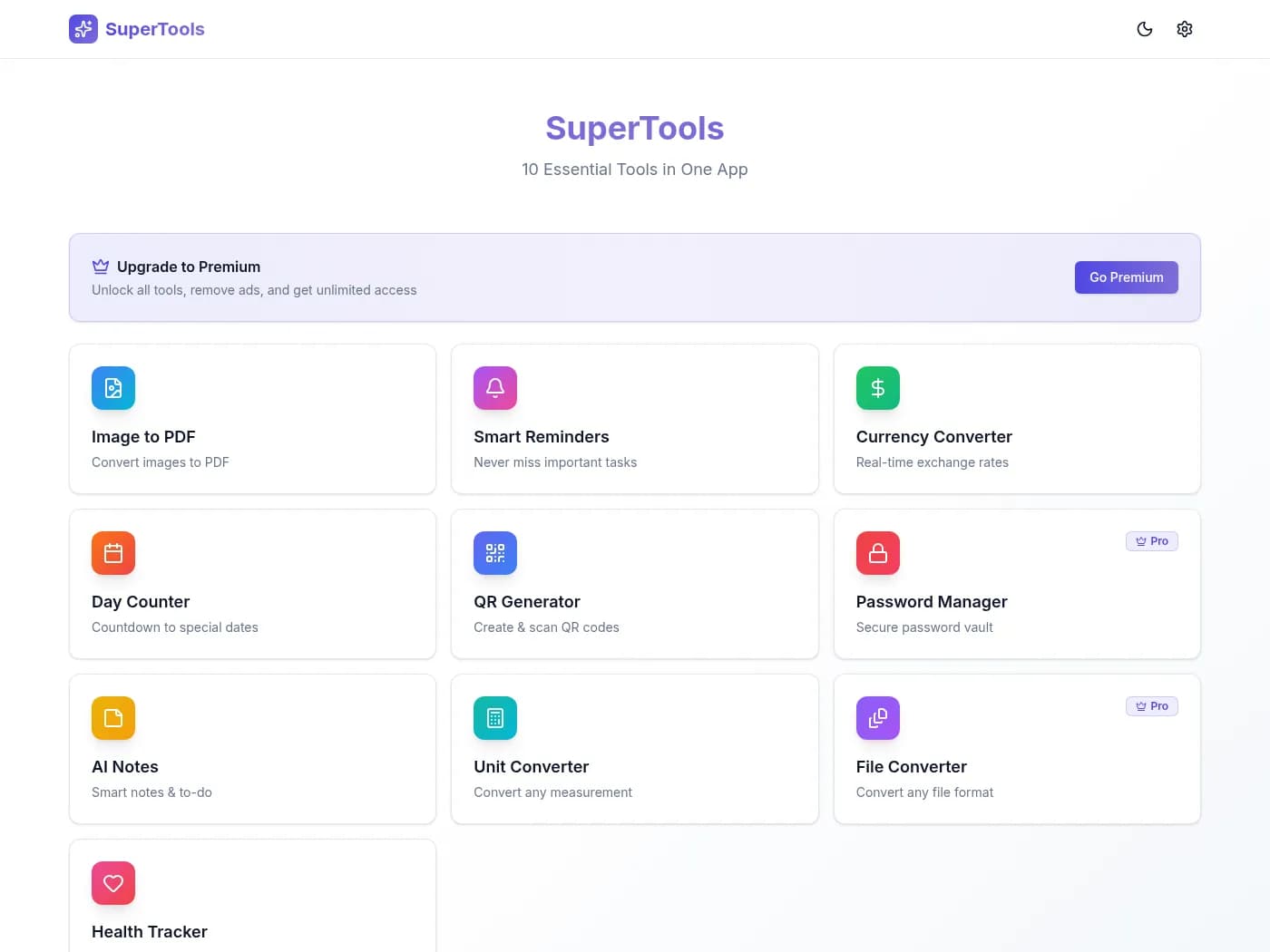 SuperTools – 10-in-1 All-in-One Utility App for Daily Productivity