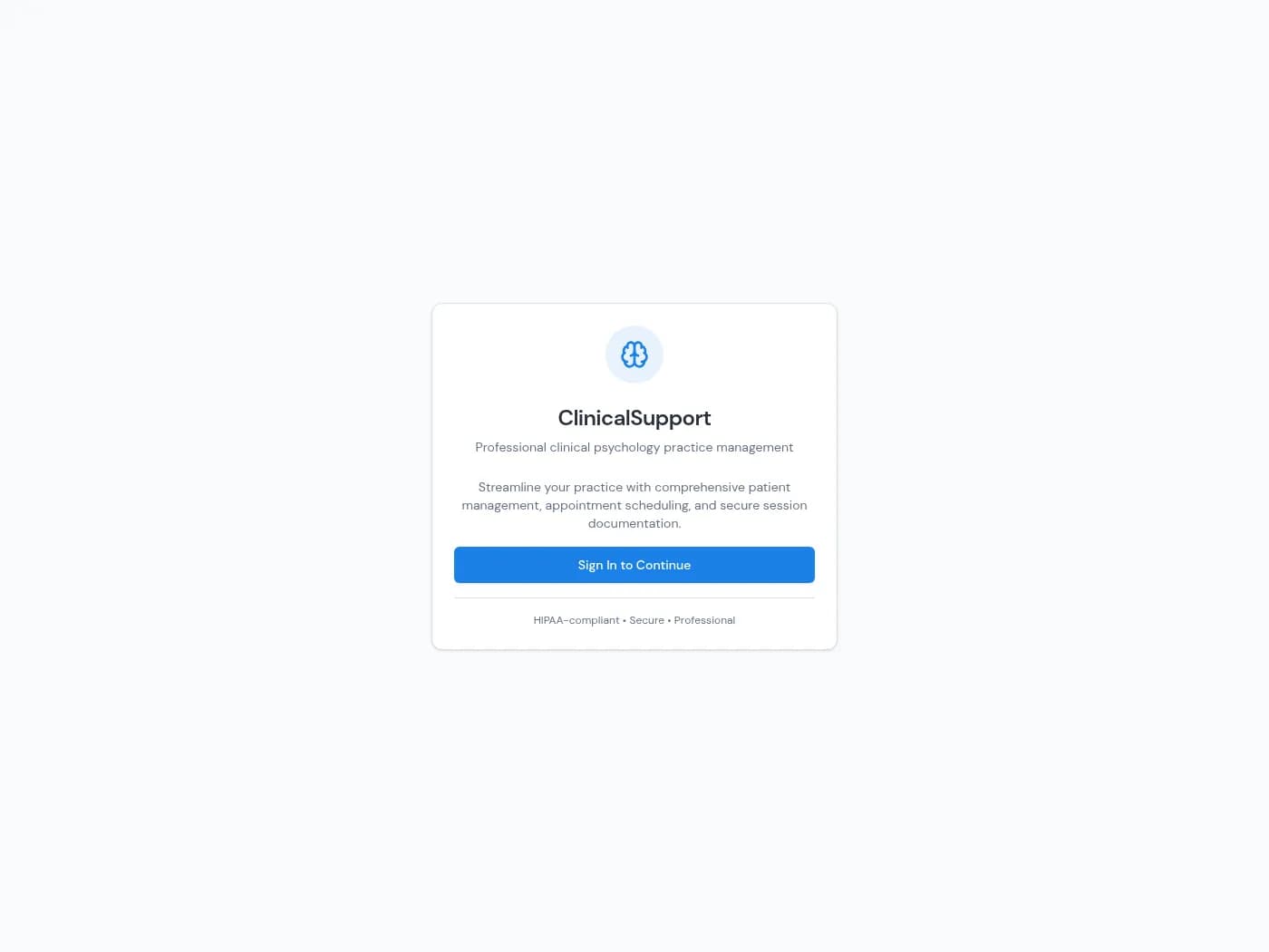 Support Psychologist Clinical App
