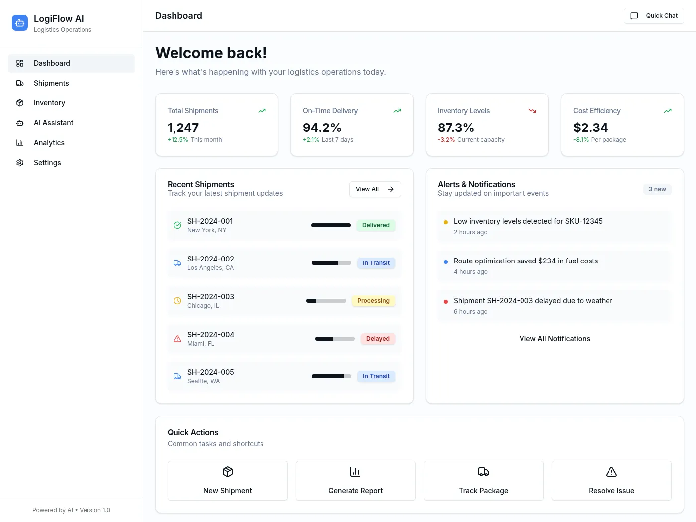 Supportive AI Agent for Logistics Operations