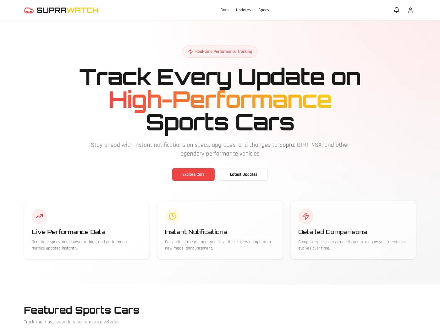 Supra & Sports Car Updates Portal