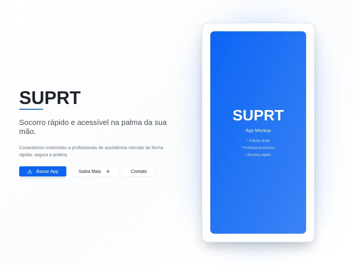 SUPRT - Plataforma de Socorro Veicular Online