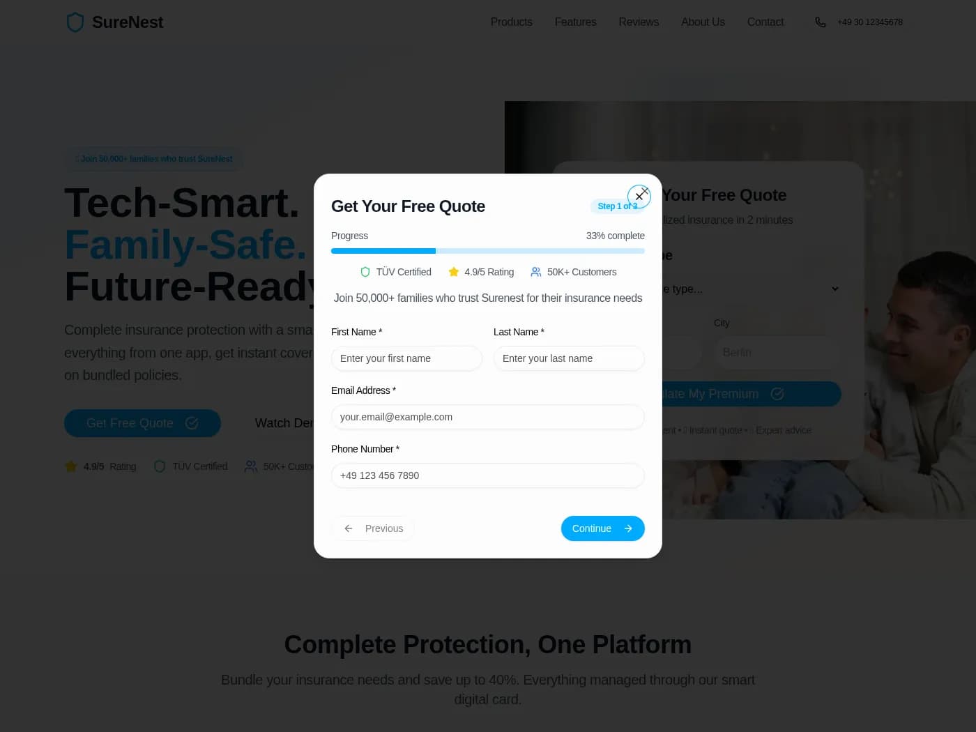 Surenest Digital Insurance Platform