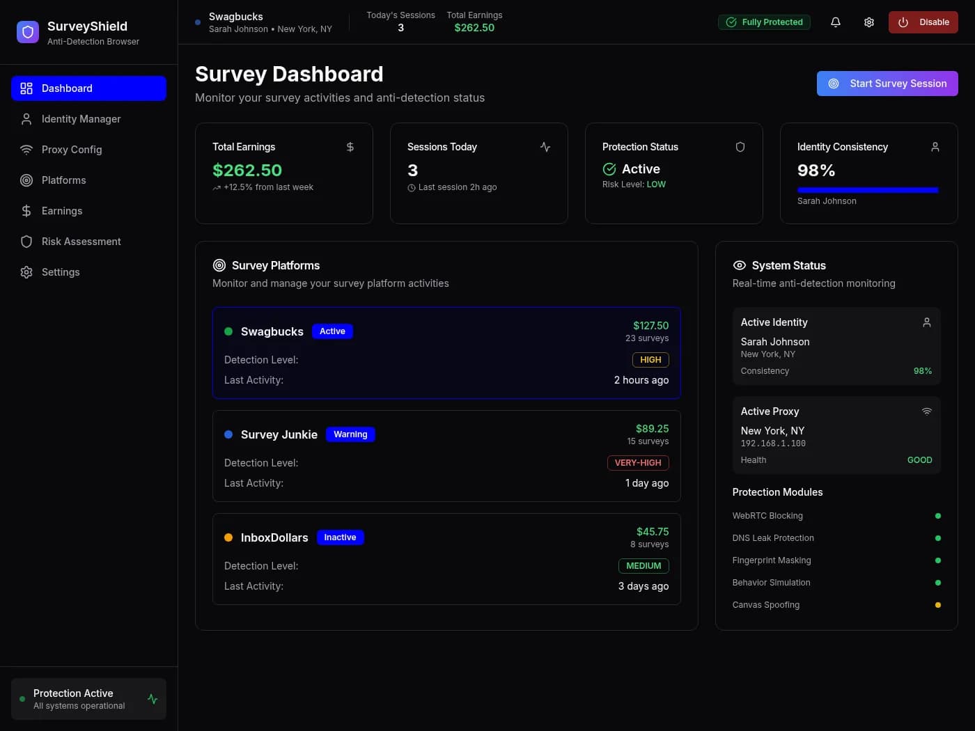 Survey Platform Anti-Detection Browser