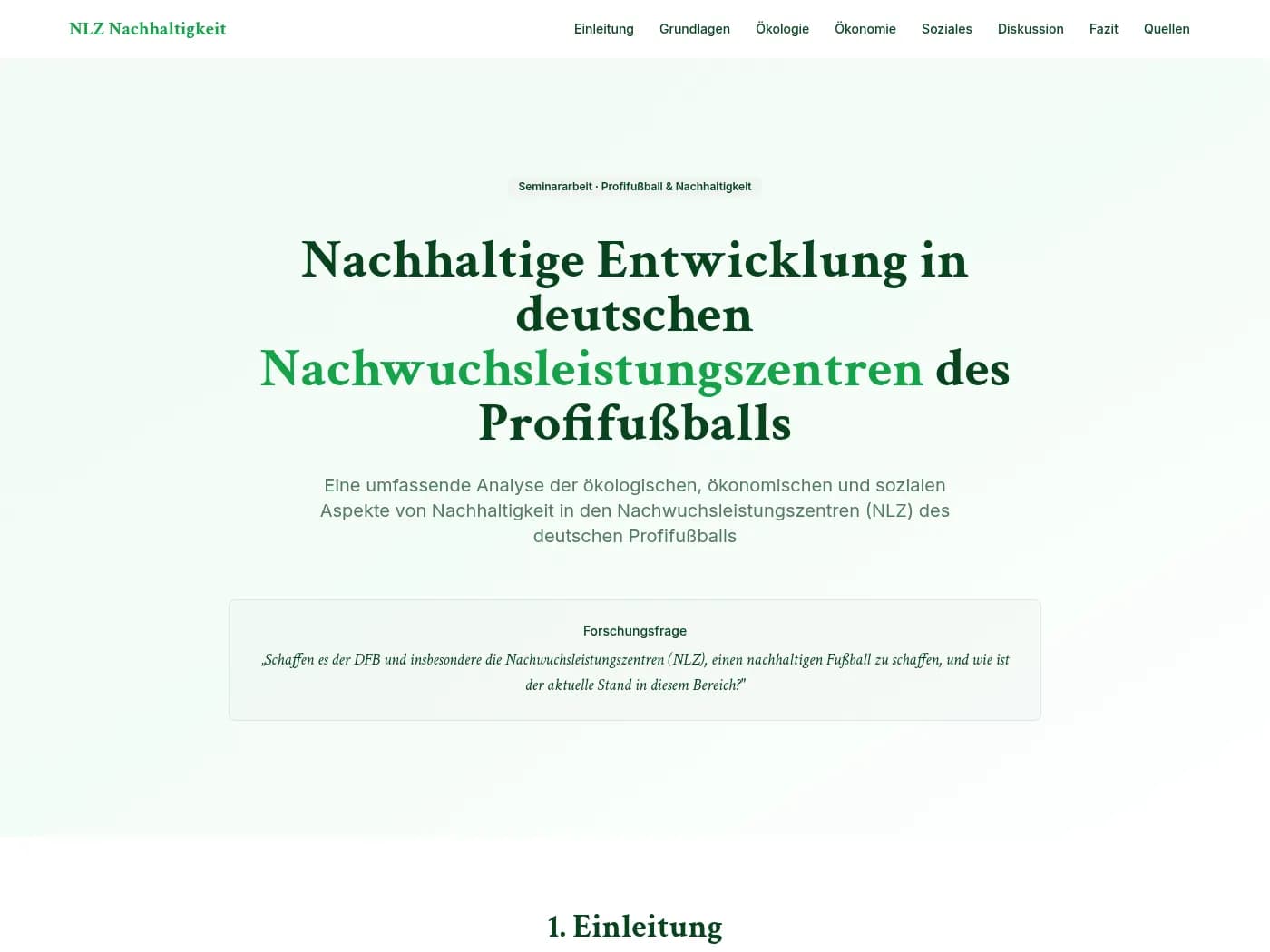 Sustainable Development in German Professional Football Youth Academies