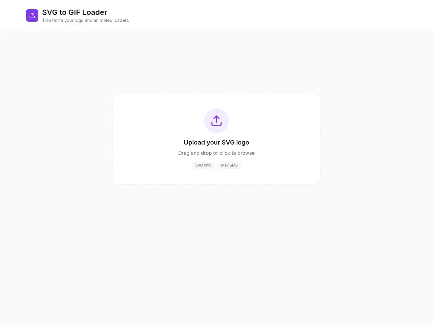 SVG Logo to Animated GIF Loader Converter