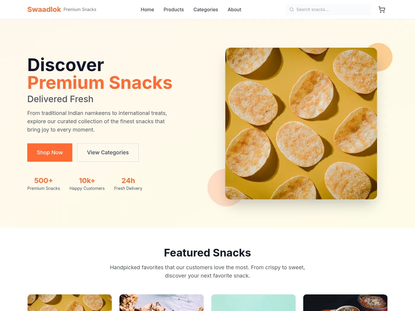 Swaadlok Snacks Marketplace