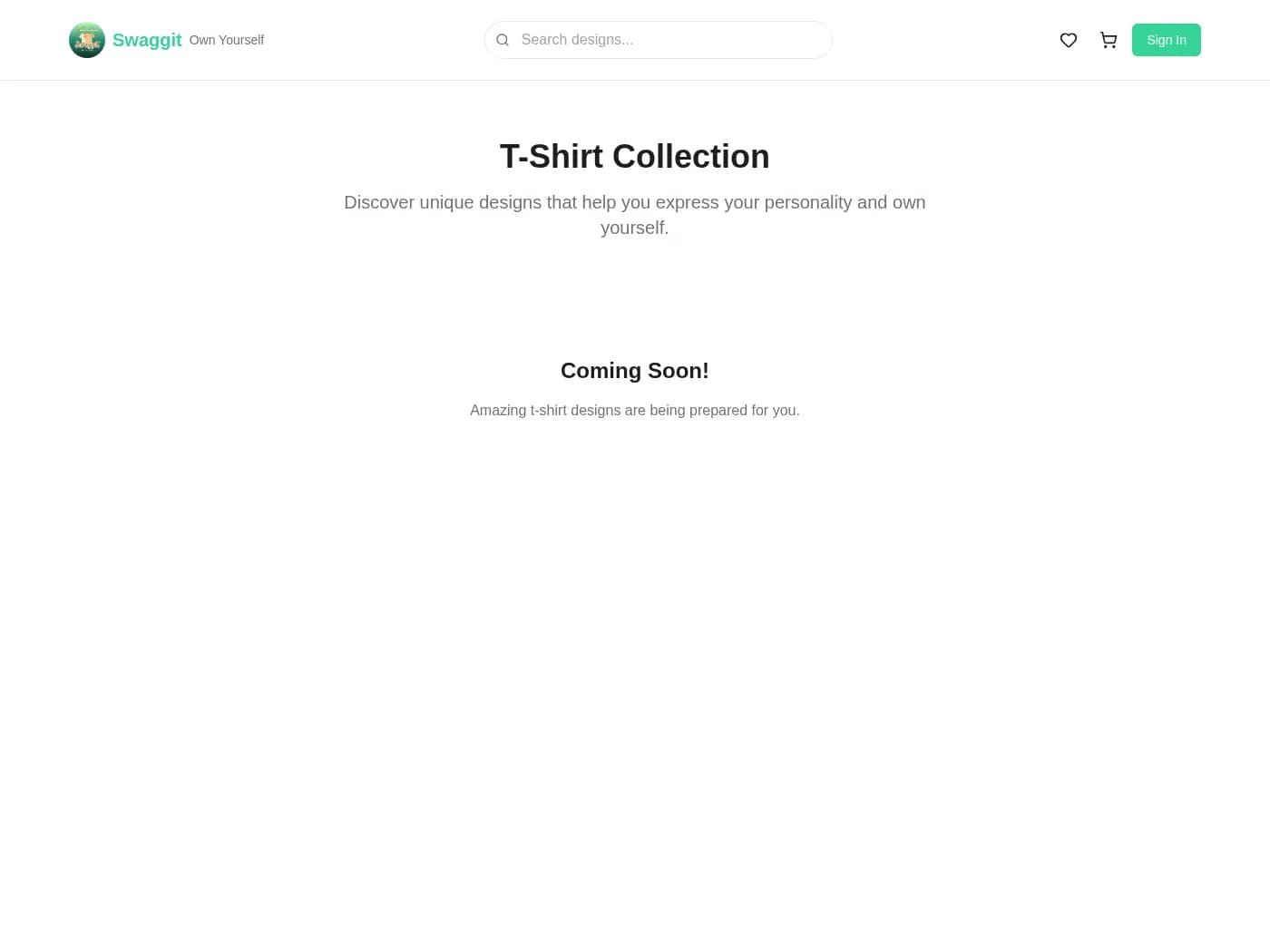 Swaggit: Minimal T-Shirt E-commerce Platform for Digital Goods