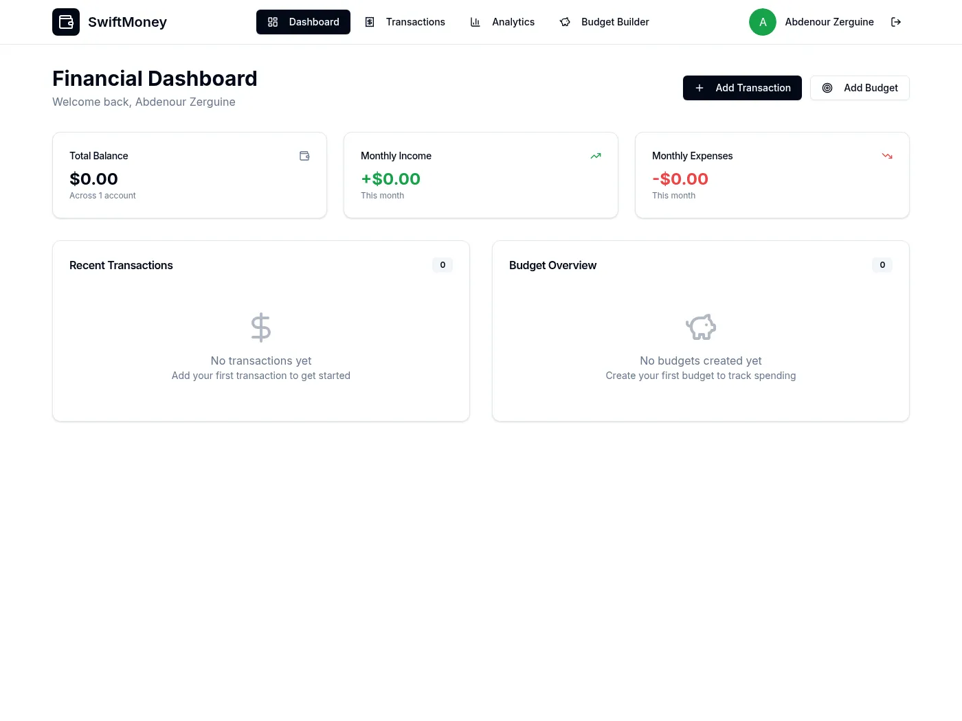 SwiftMoney: Rapid Financial App Builder