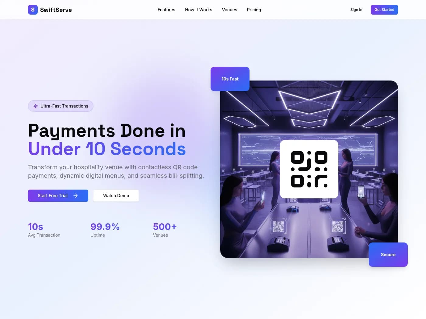 SwiftServe QR Payments Platform