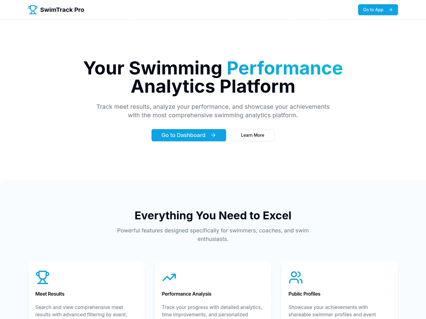 Swim Meet Results Analyzer & Public Profile Platform