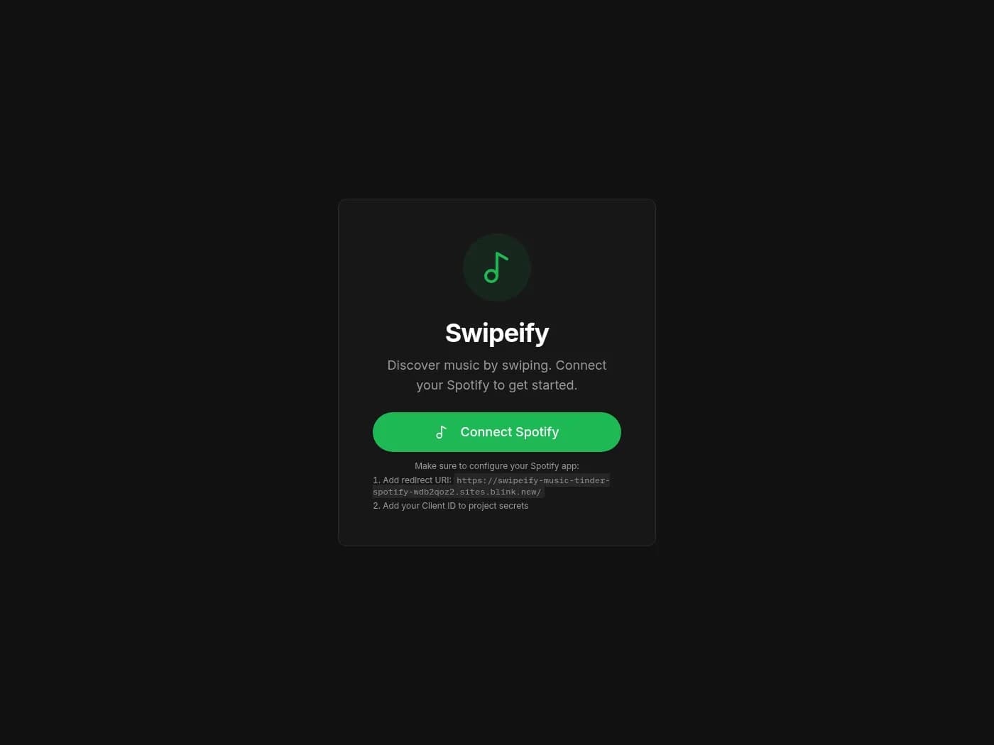 Swipeify: A Tinder-inspired Music Selector for Spotify Playlists