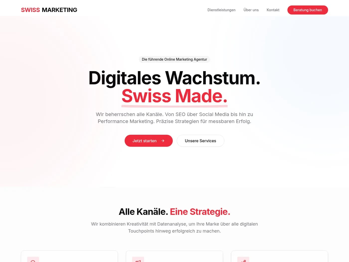 Swiss Online Marketing Agency Website