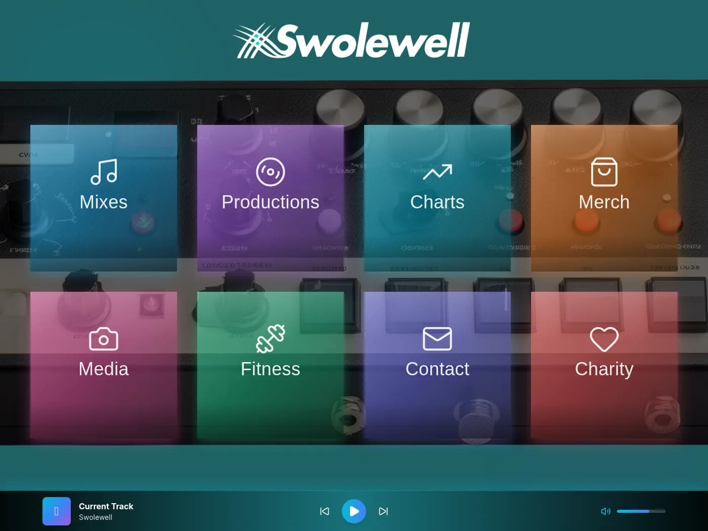Swolewell DJ/Producer Interactive Desktop Experience